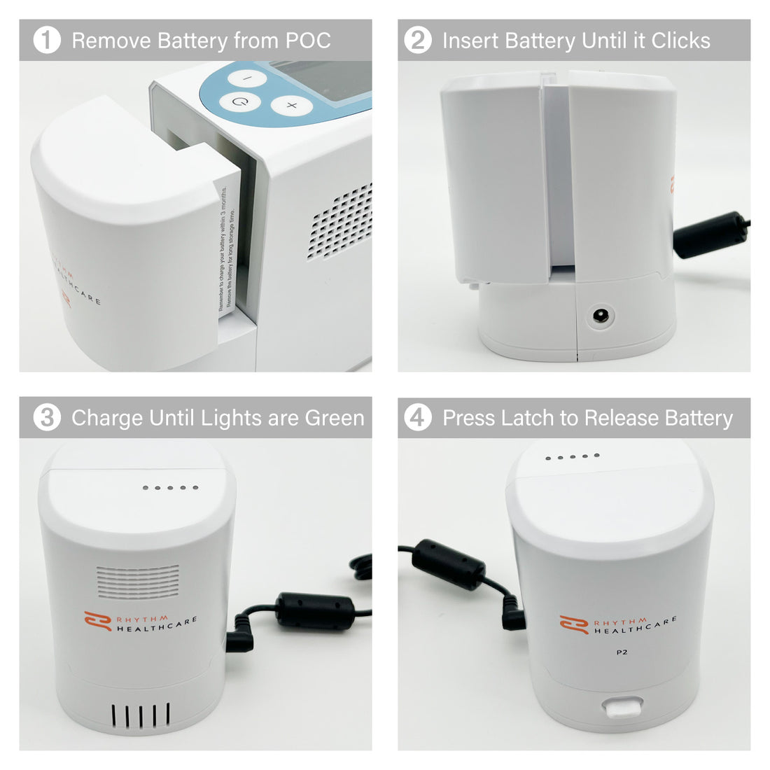 External Battery Charger for P2, P2-E6 & P2-E7 Series Oxygen Concentra ...