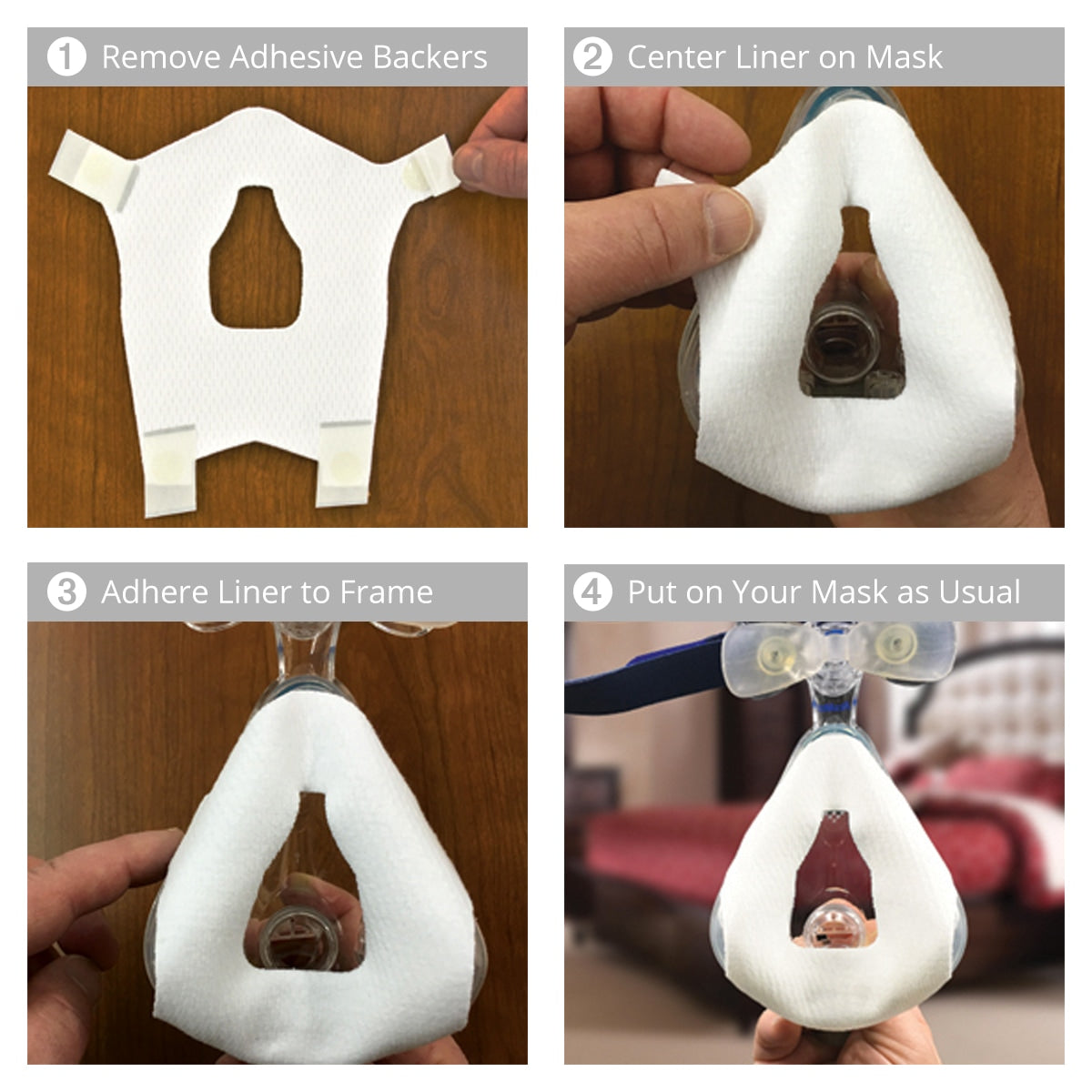 Silent Night Full Face CPAP/BiPAP Mask Liners (30-Night Supply ...