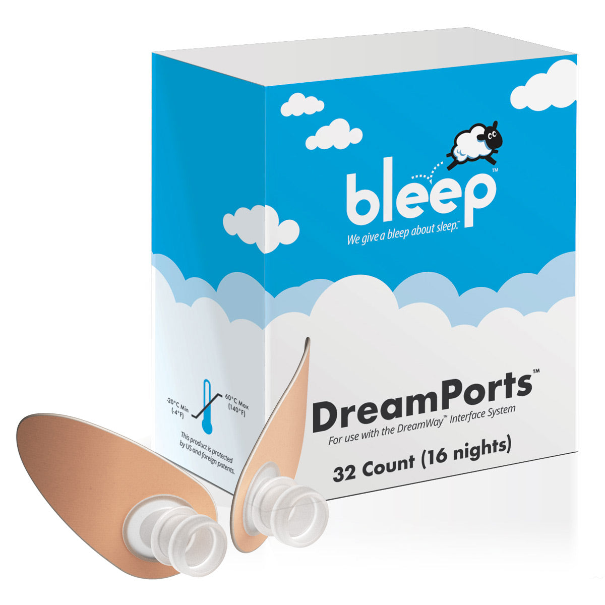 Bleep DreamPorts Adhesive Patches for DreamPort Sleep Solution CPAP/Bi ...